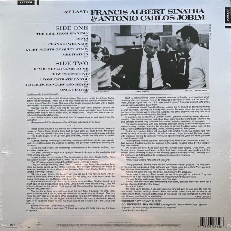 Frank Sinatra & Tom Jobim - Francis Albert Sinatra & Antonio Carlos ...